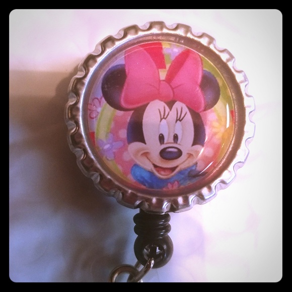 Accessories | Minnie Mouse Inspired Work Retractable Reel Badge | Poshmark